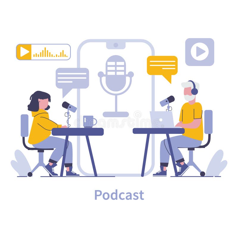 Internet Mass Media Concept. Flat Vector Illustration. Stock Vector ...