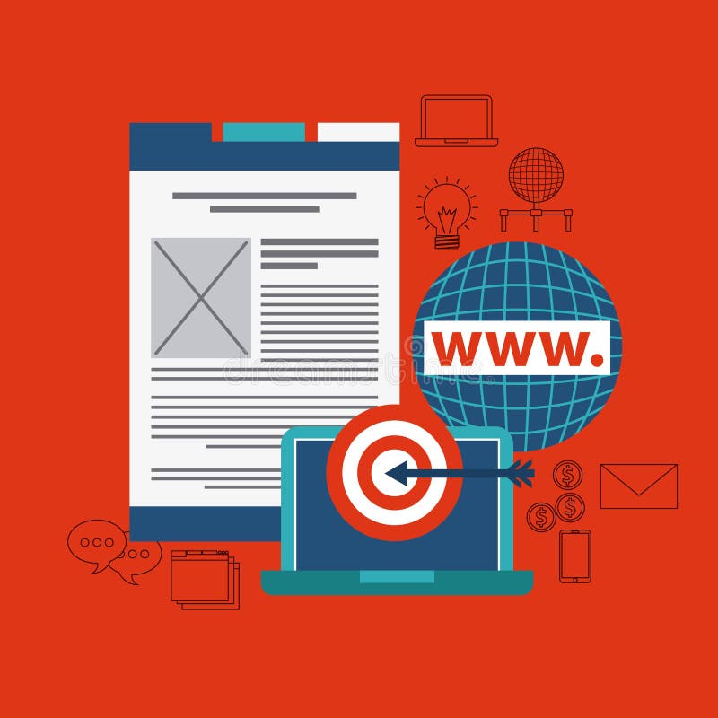 Internet Media Icon and Human Head Design. Vector Graphic Stock ...