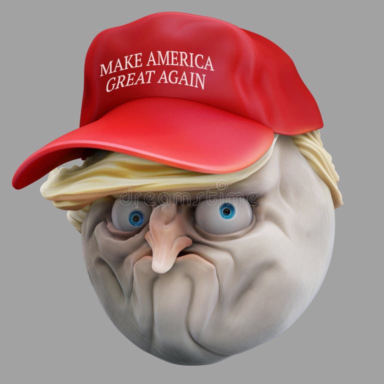 Internet Meme No in Red Hat. Rage Face 3d Illustration Editorial Photo ...