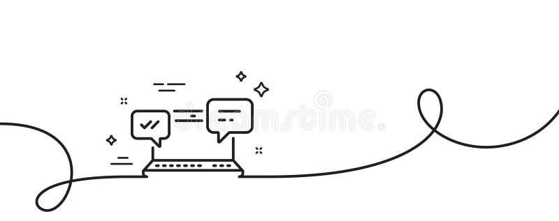 Internet Messages Icon. Chat or Conversation. Continuous Line with Curl ...