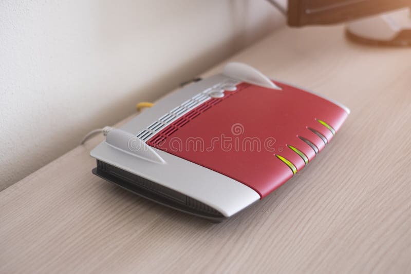 Internet Modem Ethernet Cables Connection Network Stock Photo - Image ...