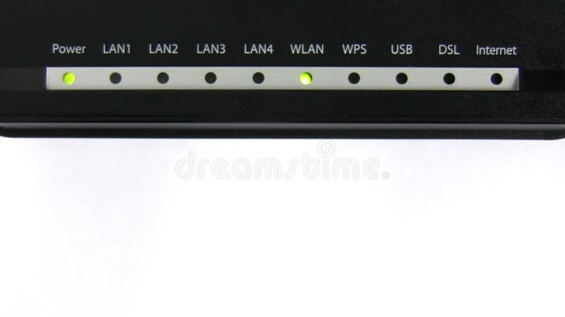 Internet Modem Lights Close Up Stock Footage - Video of green, object ...