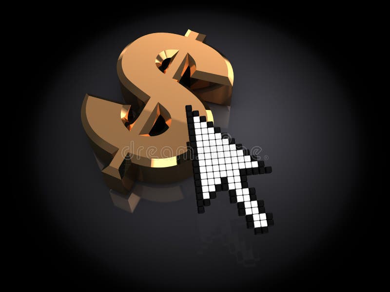 Internet money stock illustration. Illustration of cursor - 10952146