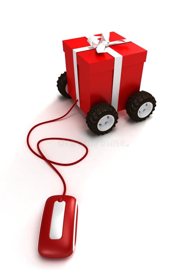 Internet motorized gift stock illustration. Illustration of offer - 3138928