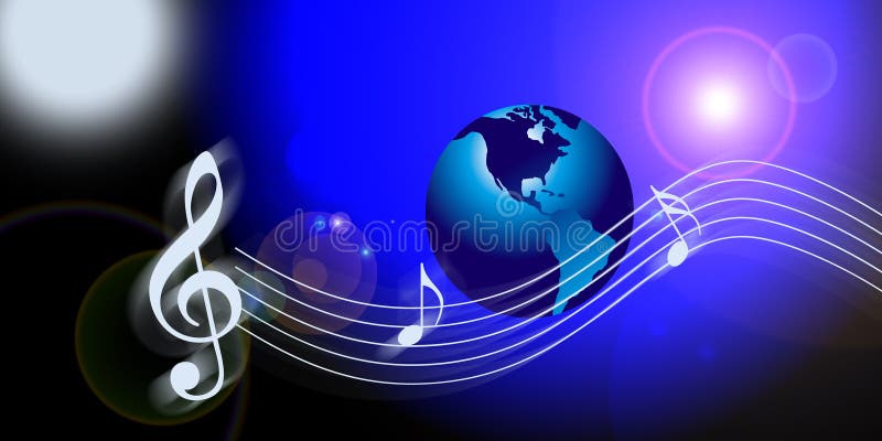 World Music Earth Notes stock vector. Illustration of world - 3224986
