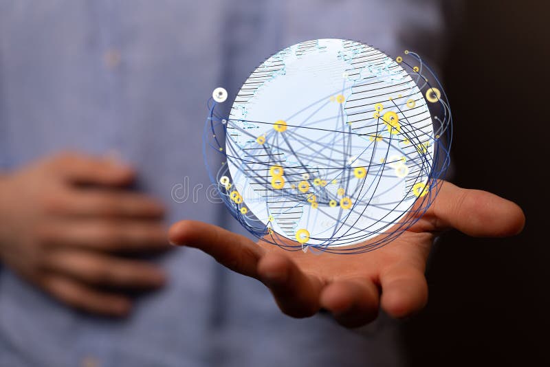 A Internet Net and Data Digital Concept Stock Photo - Image of media ...