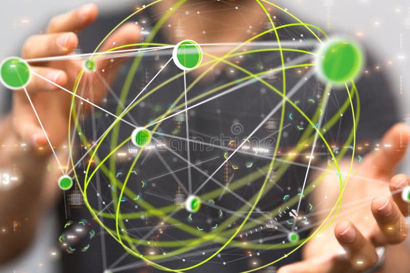 A Internet Net and Data Digital Concept Stock Image - Image of team ...