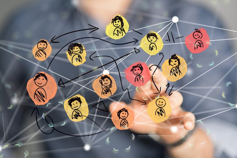 A Internet Net and Data Digital Concept Stock Photo - Image of people ...