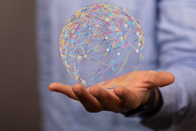 A Internet Net and Data Digital Concept Stock Photo - Image of globe ...