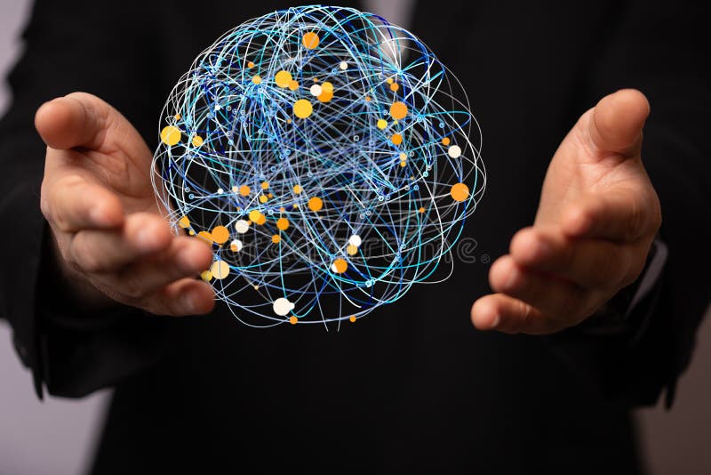 A Internet Net and Data Digital Concept Stock Image - Image of glowing ...