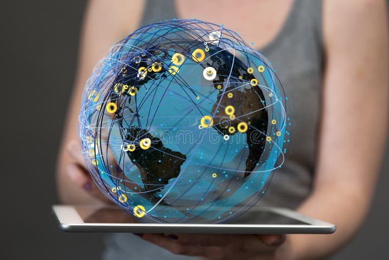 A Internet Net and Data Digital Concept Stock Photo - Image of economic ...