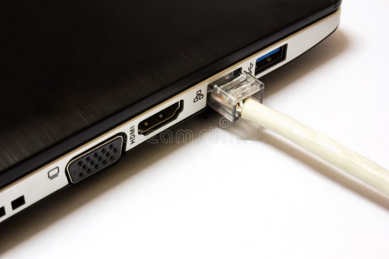 Internet Network Cables and Computer Stock Photo - Image of equipment ...