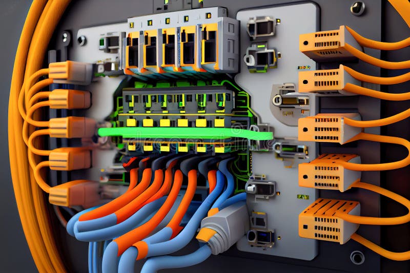Internet Network. Communication Wires Connected To the Internet Stock ...