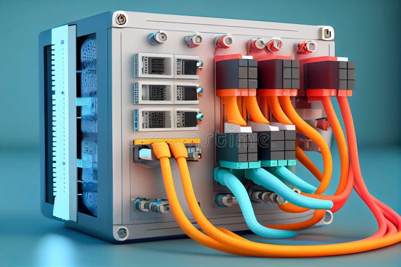 Internet Network. Communication Wires Connected To the Internet Stock ...