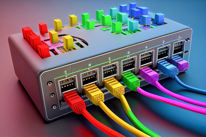 Internet Network. Communication Wires Connected To the Internet Stock ...