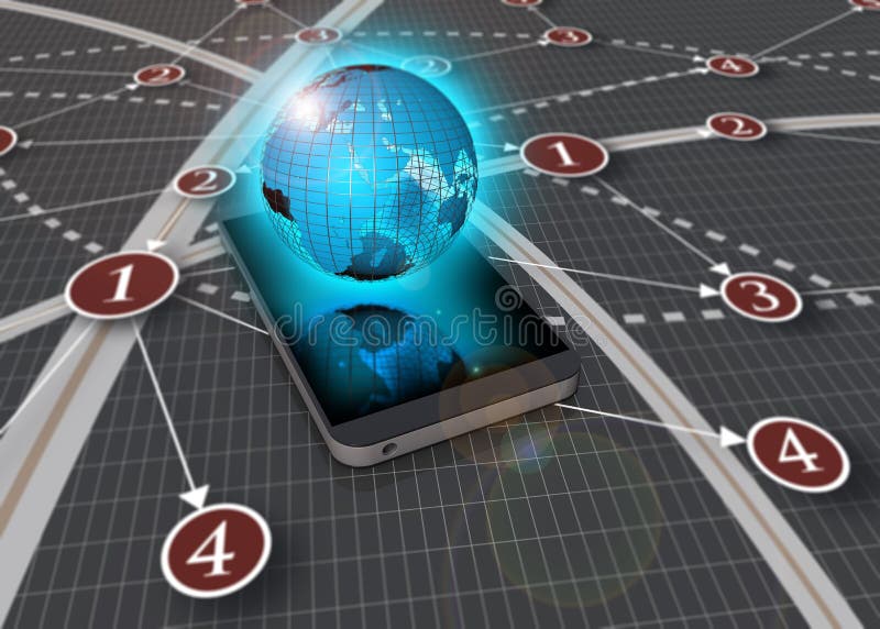 Internet network concept stock illustration. Illustration of community ...