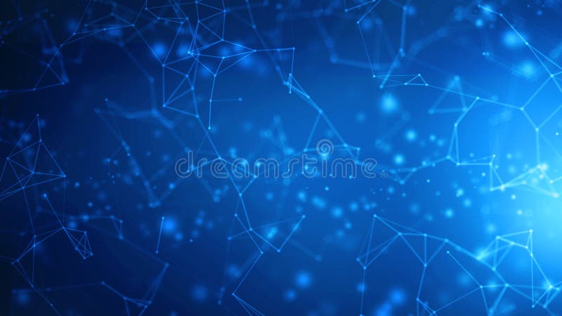 Internet Network Connection Digital Technology Abstract Geometric Background With Connecting