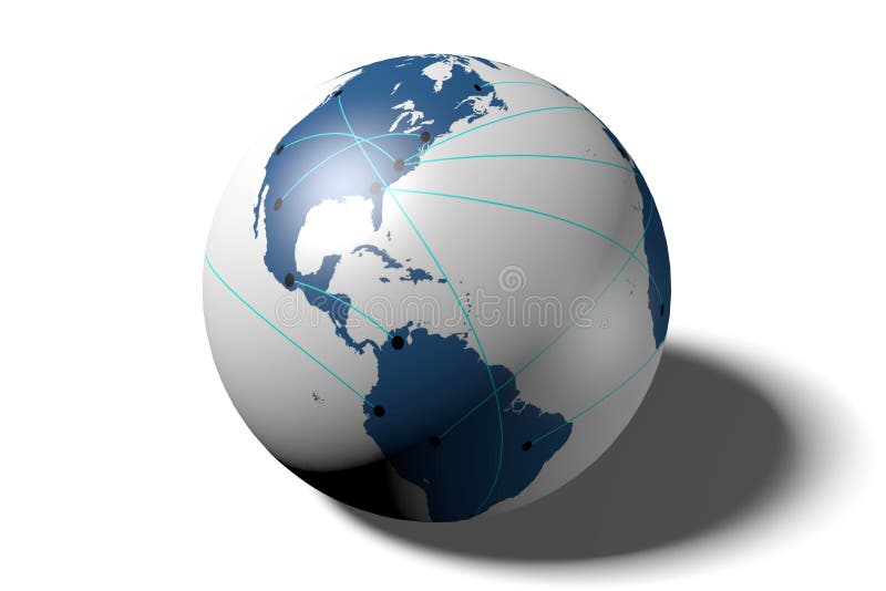 Internet, Network, Global, Earth, Connection Stock Illustration ...