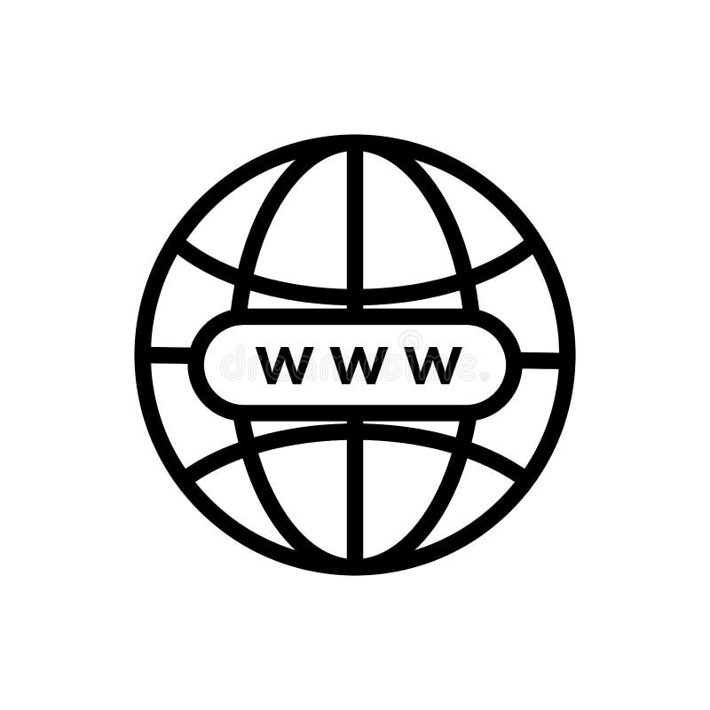 Internet Network Globe Icon. Technology Background. Outline Shape ...