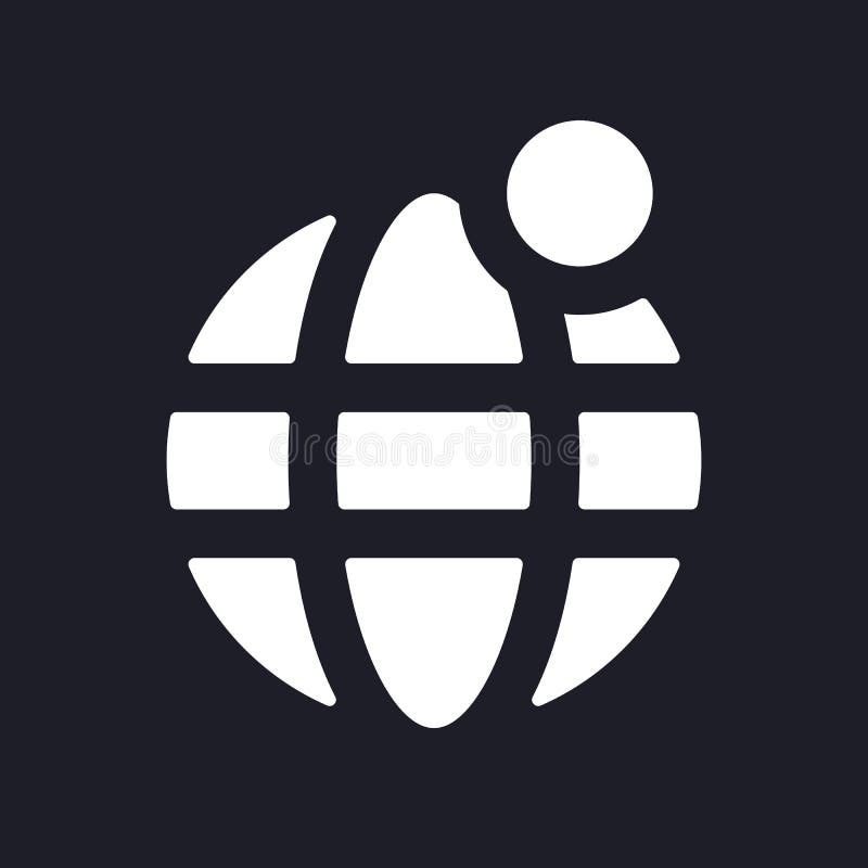 Internet Network Notification Dark Mode Glyph Ui Icon Stock Vector ...