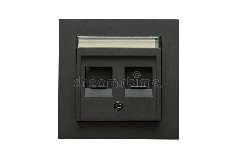 Local Area Network Socket on Wall. Internet Network Outlet Stock Photo ...