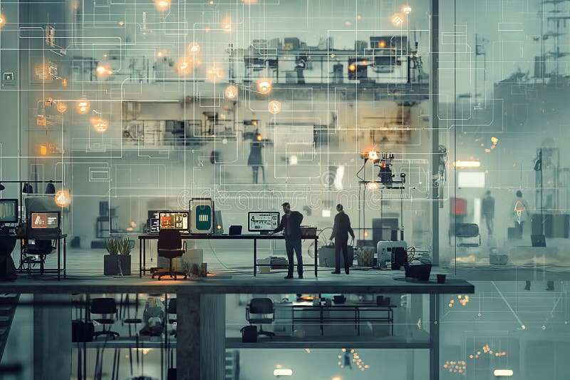 Internet Network Plan for an Office Building. Illustration of a WAN ...