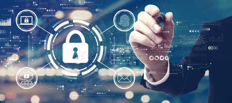 Businessman With Cloud Computing Concept Stock Illustration ...