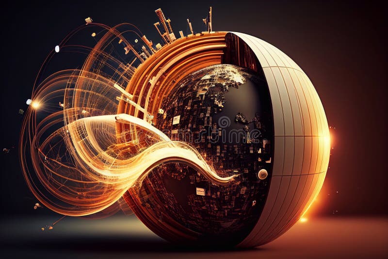 Internet and Network Technologies. AI Generated Stock Illustration ...