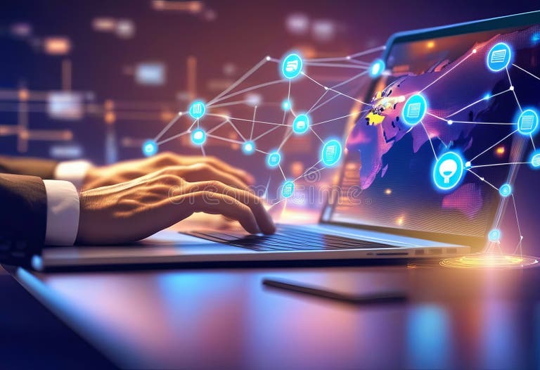 Internet Network Technology, Digital Software Development Stock ...