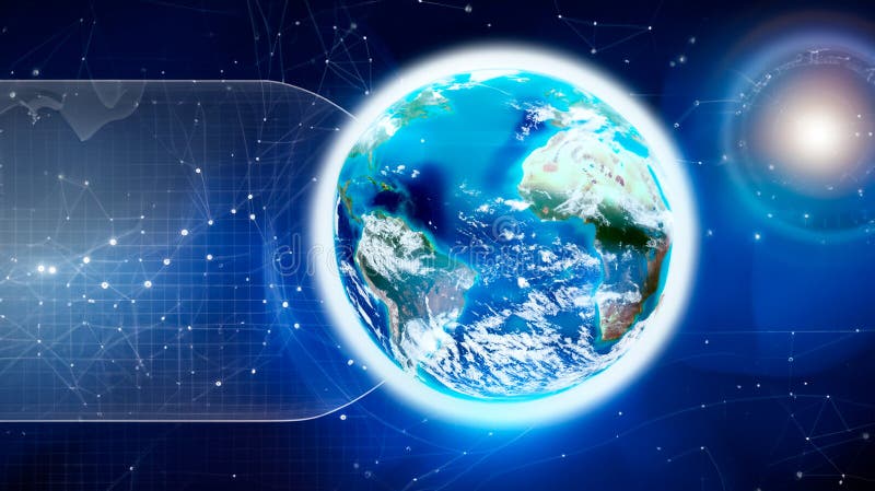 Internet Networks Cover the Planet. Generated Image Stock Illustration ...