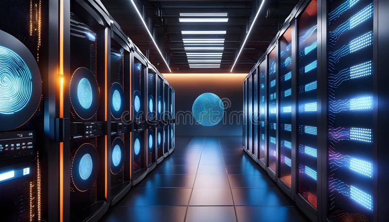 Internet Networks and Cybersecurity, Digital Technologies, Fingerprint ...