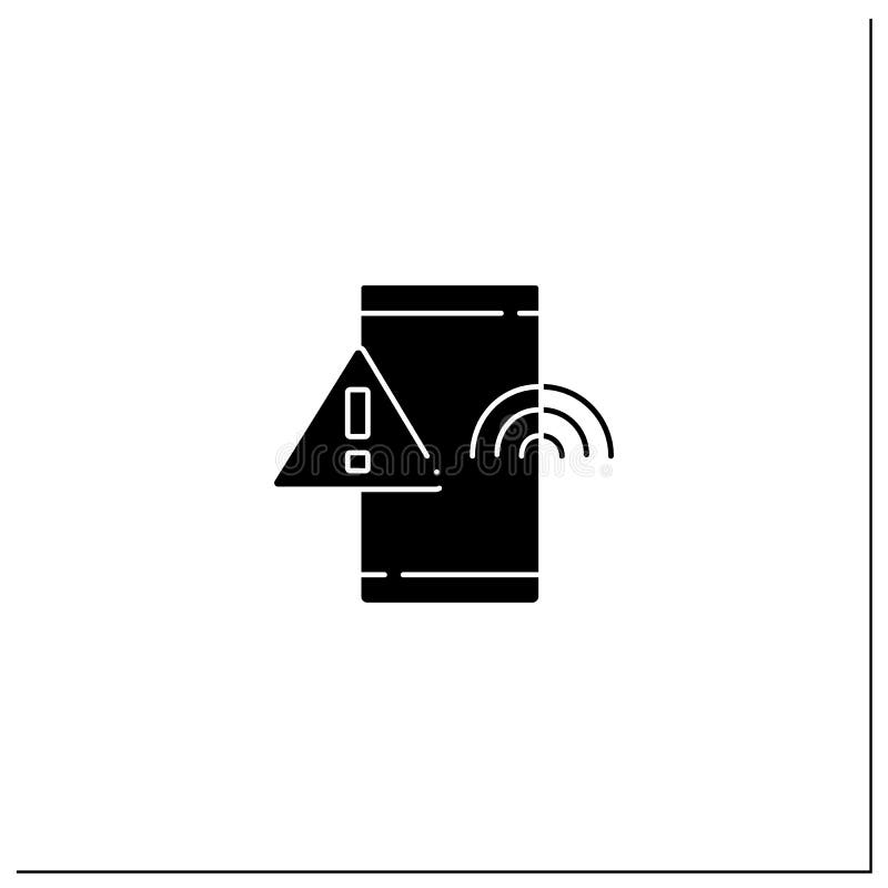 Internet Notification Glyph Icon Stock Vector - Illustration of icon ...