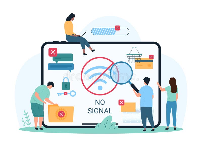 Internet Offline, Weak or No Online Network Signal Error Message for ...