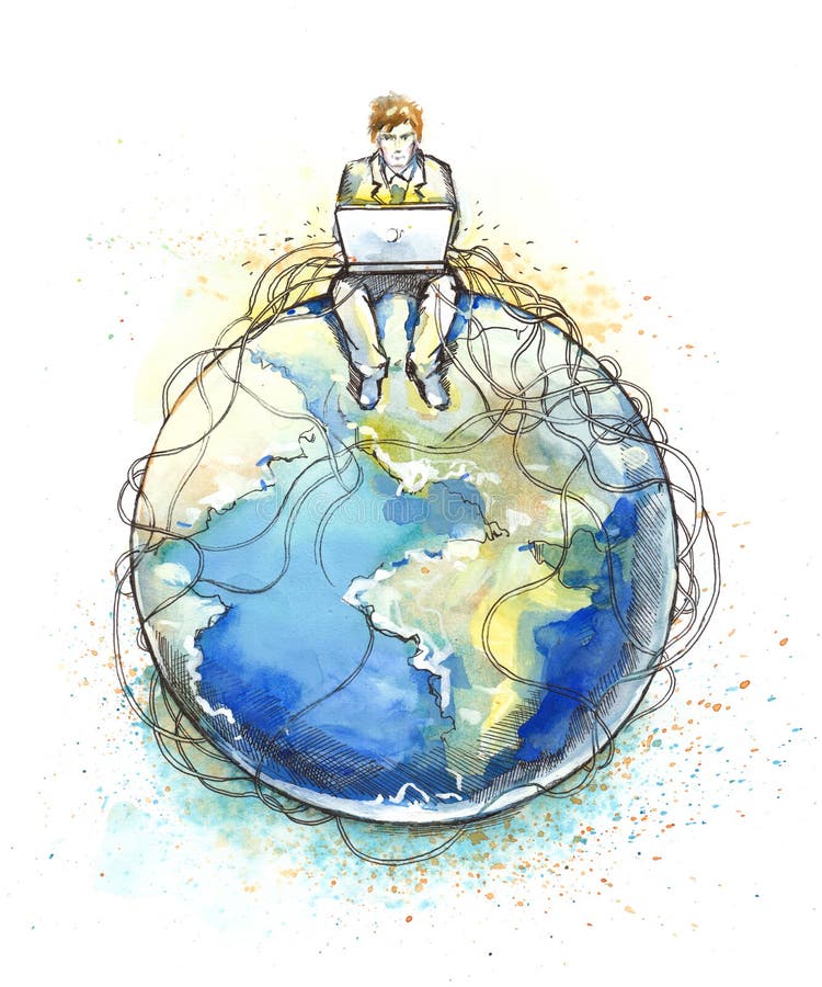 Internet stock illustration. Illustration of front, indispensable ...