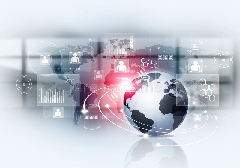 Internet People Communications Mixed Media Stock Illustration ...