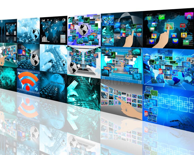 HD TV Production Technology Concept Stock Illustration - Illustration ...