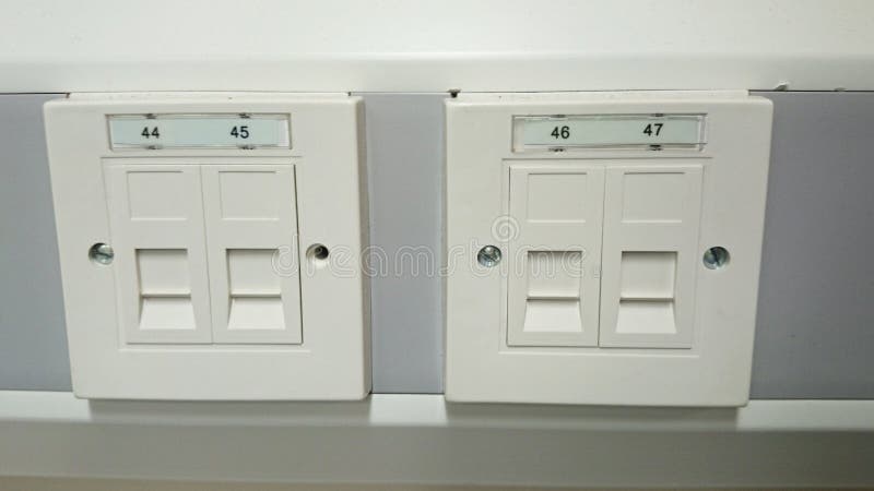 Double Sockets with Connected Devices Stock Photo - Image of electric ...