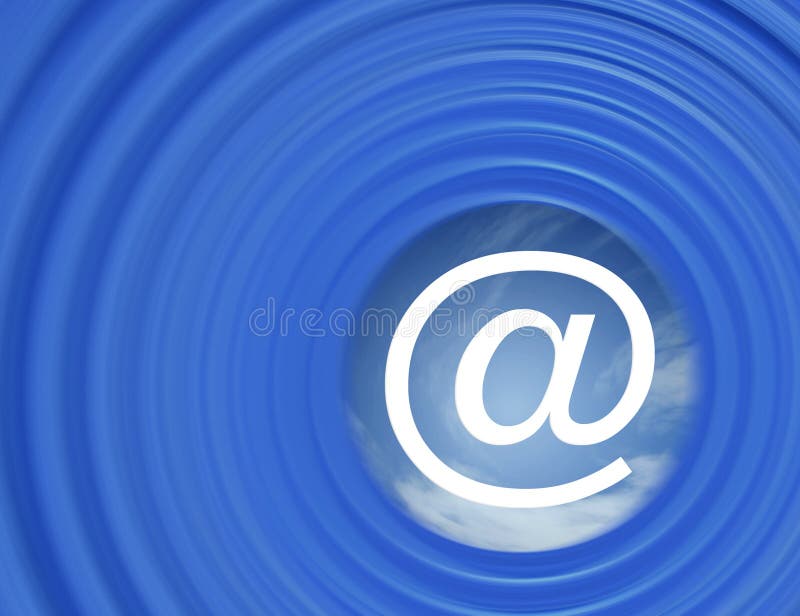 Blaues eMail-Zeichen stock abbildung. Illustration von farben - 115002