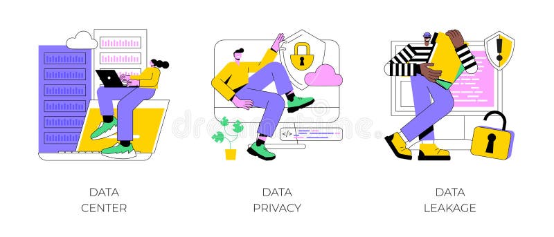 Internet Privacy Abstract Concept Vector Illustrations. Stock Vector ...