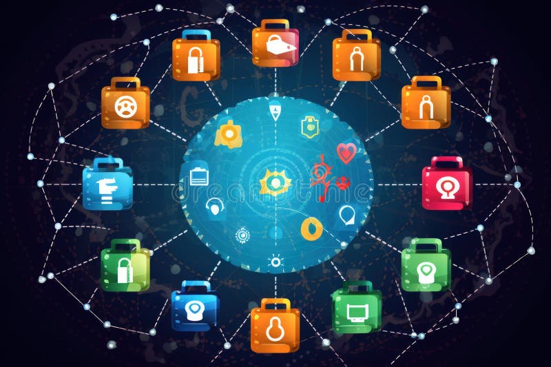 Internet Privacy - Generative AI Stock Illustration - Illustration of ...