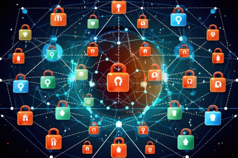 Internet Privacy - Generative AI Stock Illustration - Illustration of ...