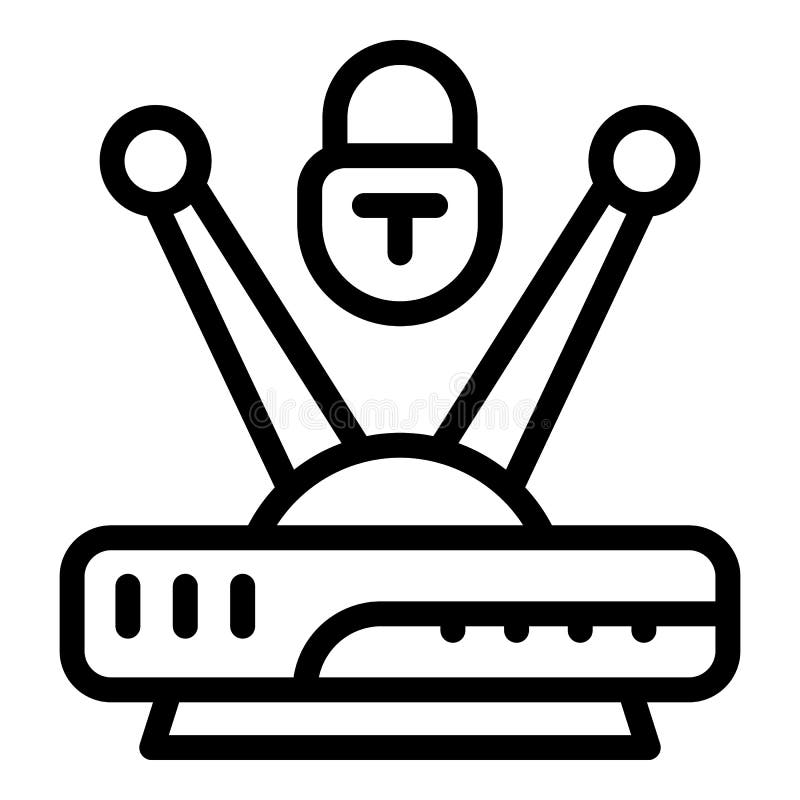 Internet Privacy Icon, Outline Style Stock Vector - Illustration of ...