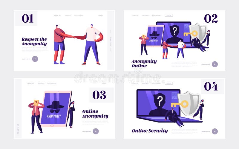 Internet Privacy, Information Private Protection Landing Page Template ...