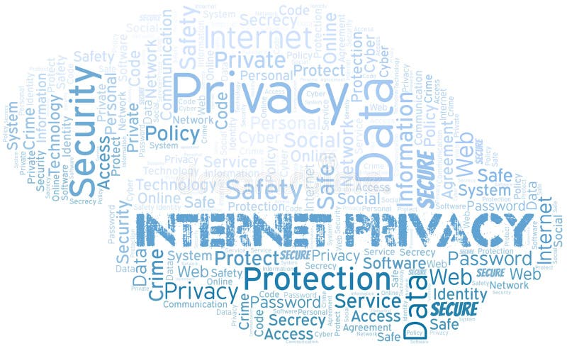 Privacy Vector Word Cloud, Made with Text only. Stock Illustration ...