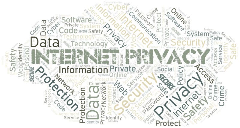 Privacy Security Vector Word Cloud, Made with Text only. Stock Vector ...