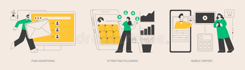 Internet Promotion Abstract Concept Vector Illustrations. Stock Vector ...