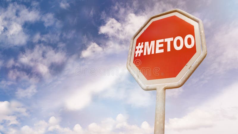Internet Protest Hashtag MeToo on Stop Sign Stock Photo - Image of ...