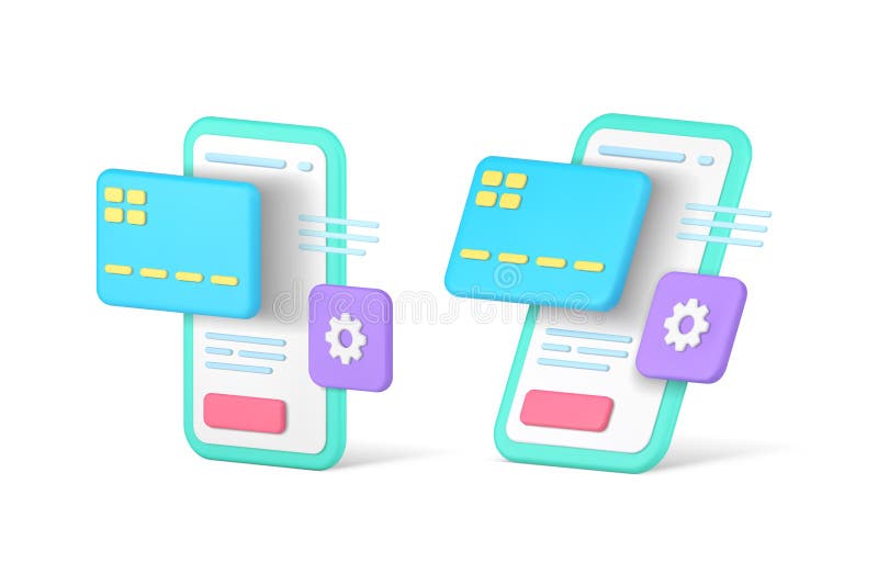 Internet Purchase Card Payment Settings Smartphone User Interface ...