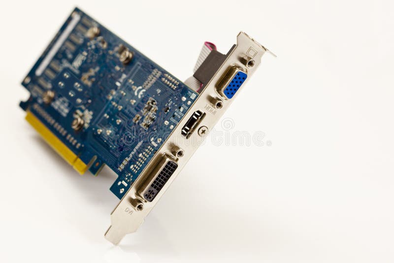 Computer Internet Graphics Card on Table Stock Image - Image of metal ...