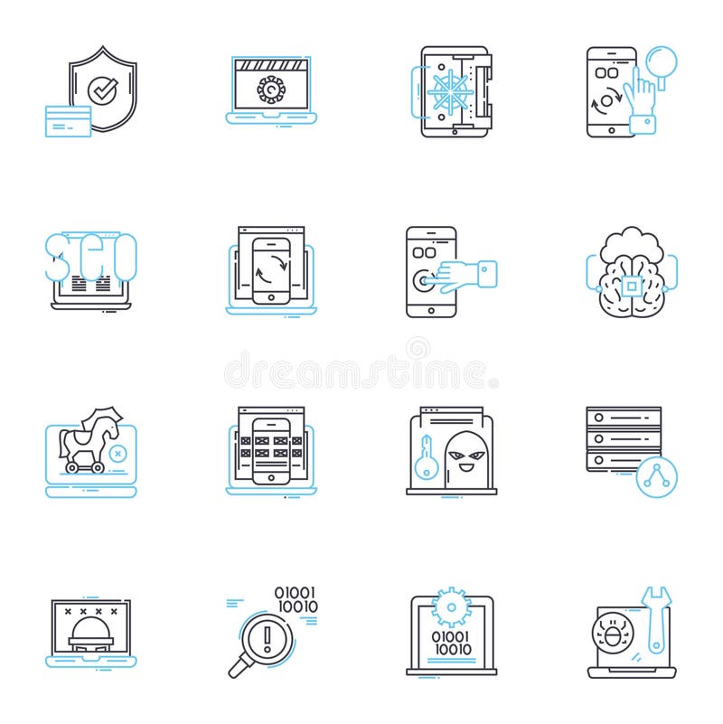 Internet Realm Linear Icons Set. Connectivity, Information, Worldwide ... Internet Realm Linear Icons Set. Connectivity, Information, Worldwide ...